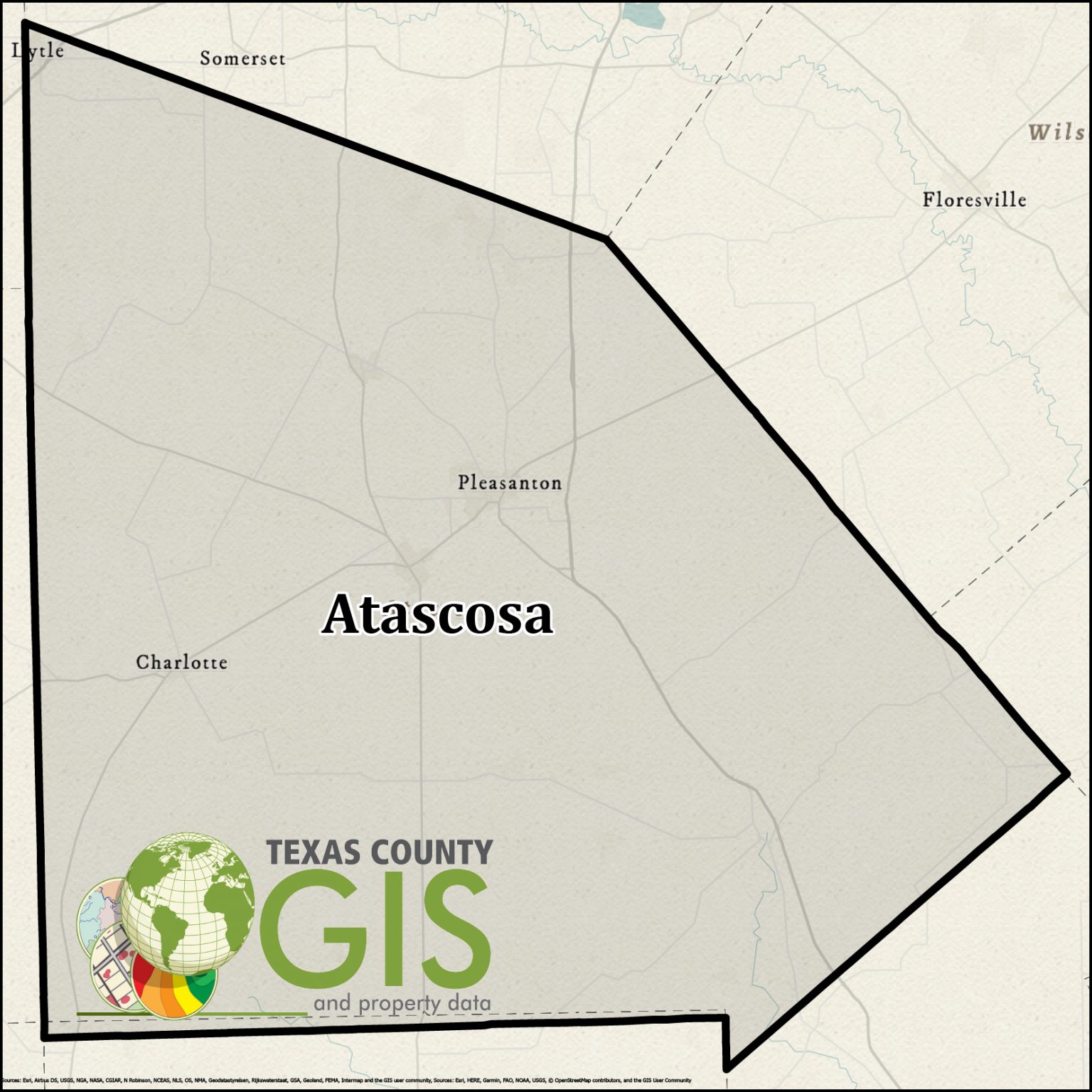 Atascosa County, TX | GIS Shapefile & Property Data