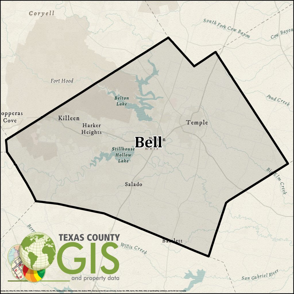 Bell County, TX | GIS Shapefile & Property Data
