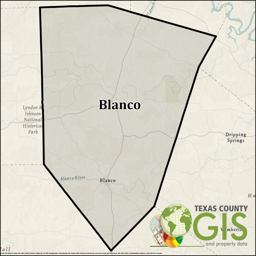 Blanco County, TX | GIS Shapefile & Property Data