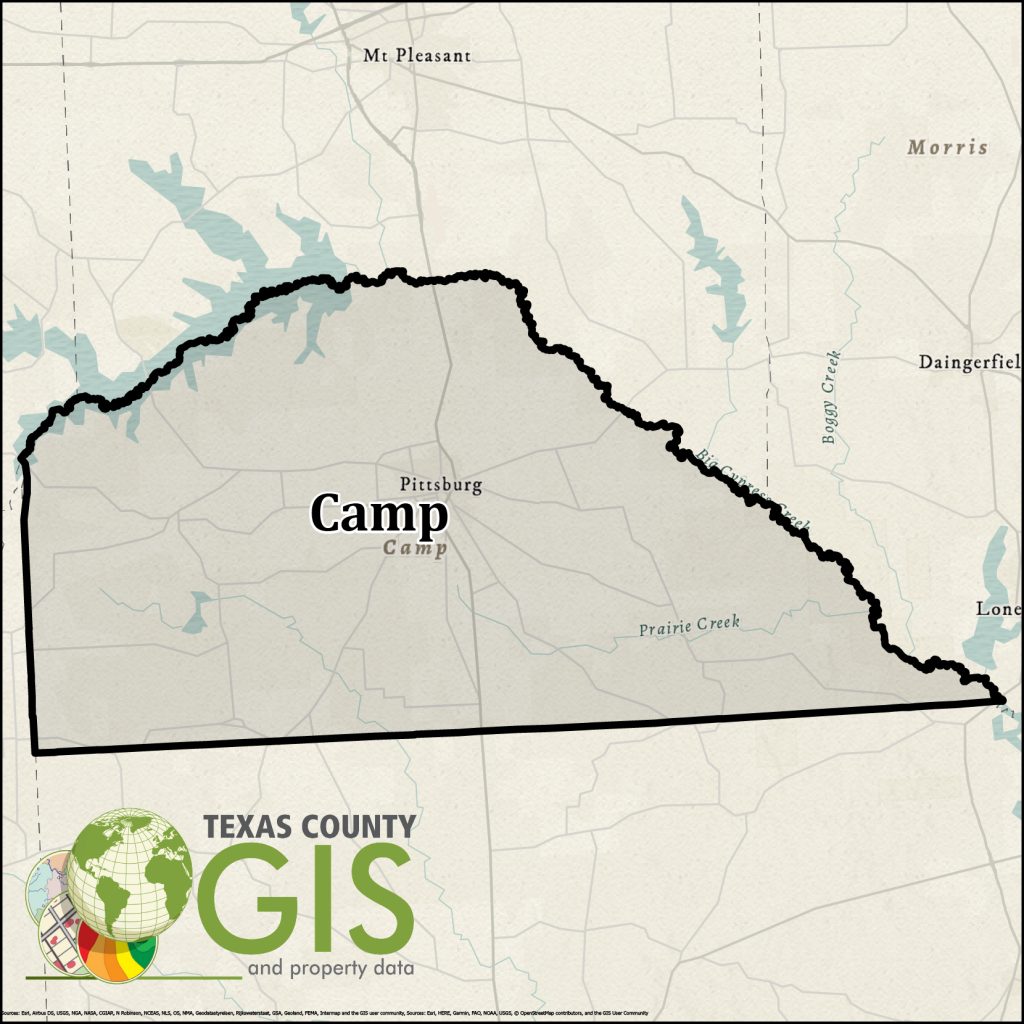 Camp County, TX | GIS Shapefile & Property Data