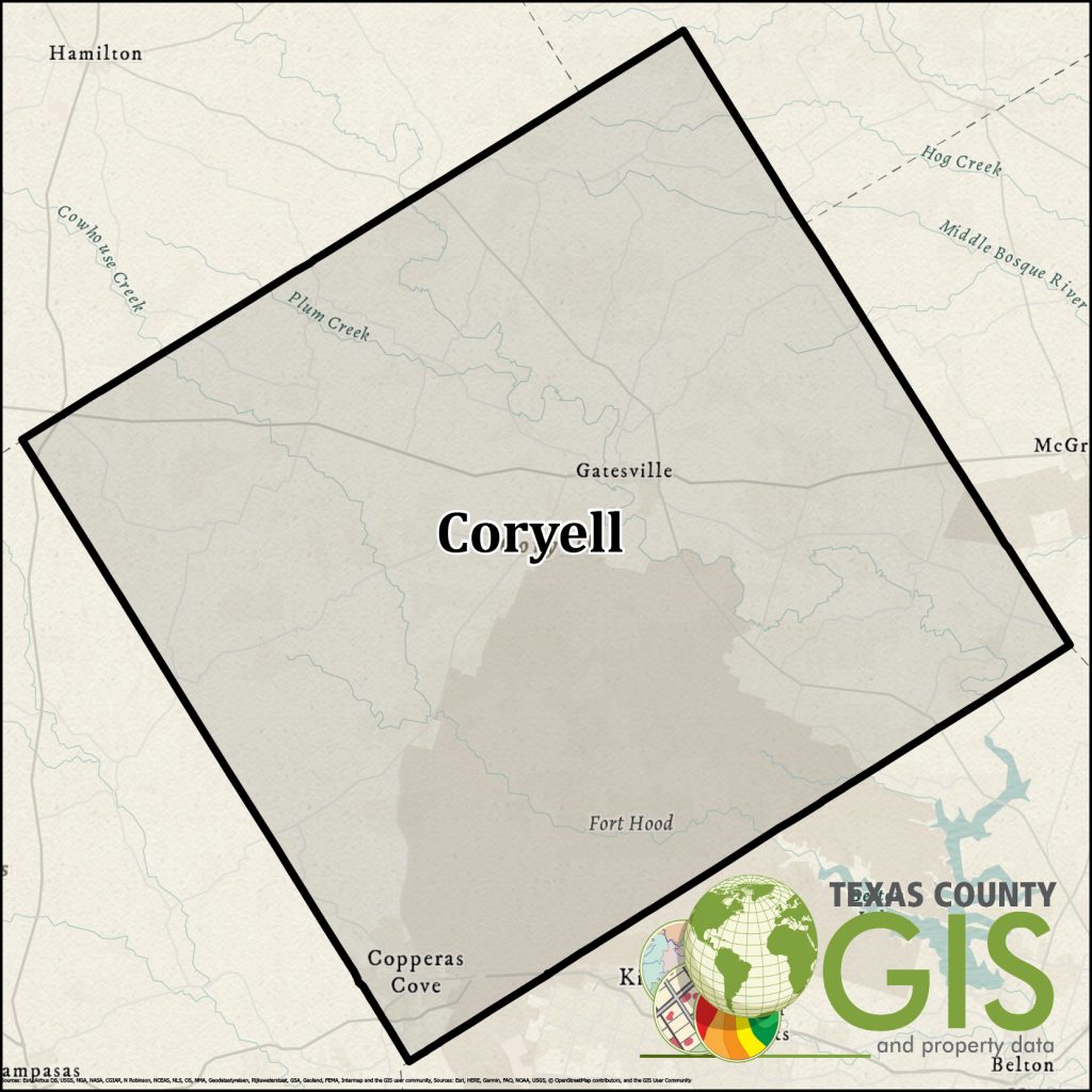 Coryell County, TX | GIS Shapefile & Property Data