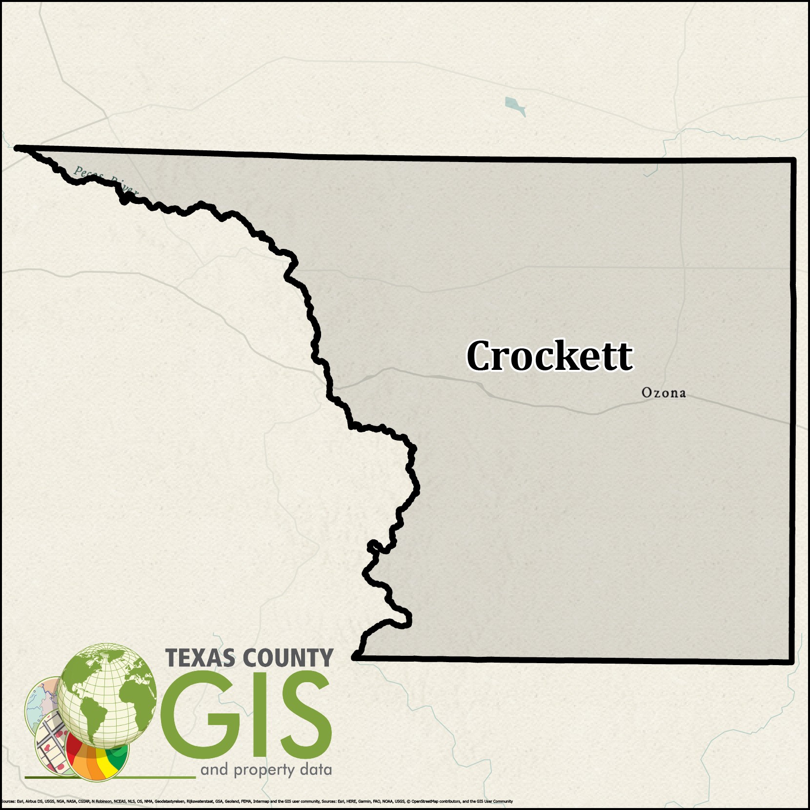 Crockett County GIS Shapefile and Property Data - Texas County GIS Data