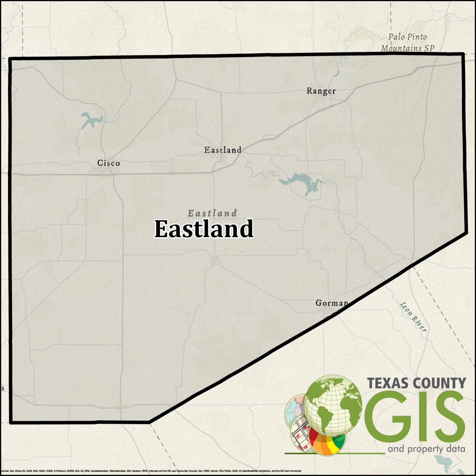 Eastland County GIS Shapefile and Property Data - Texas County GIS Data