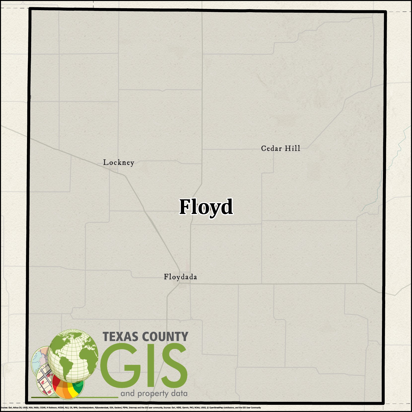 Floyd County, TX | GIS Shapefile & Property Data