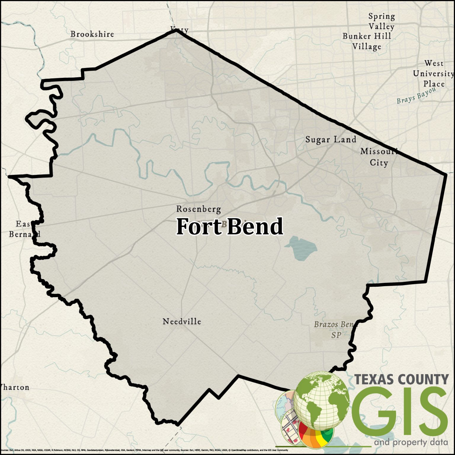 Fort Bend County, TX | GIS Shapefile & Property Data