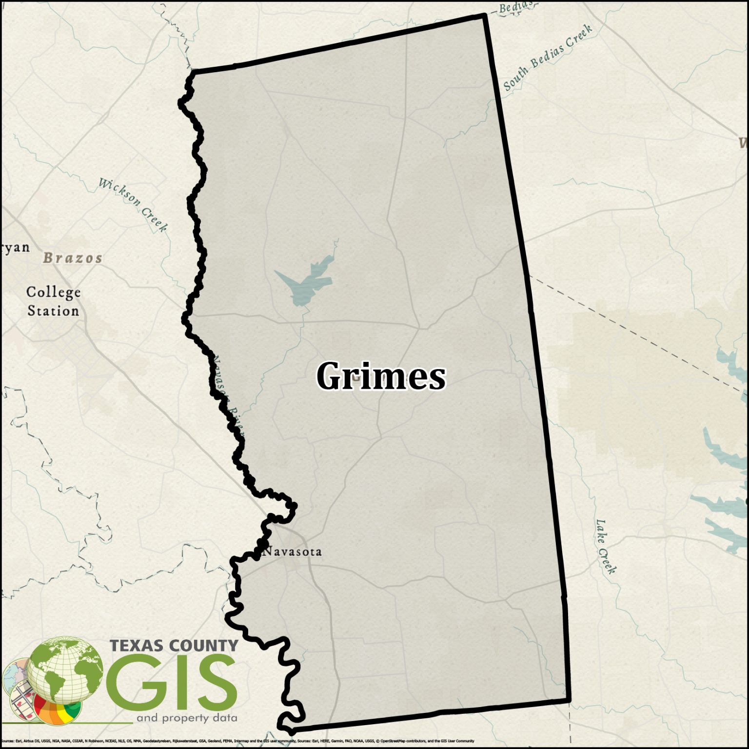 Grimes County, TX | GIS Shapefile & Property Data