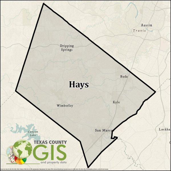 Hays County, TX | GIS Shapefile & Property Data