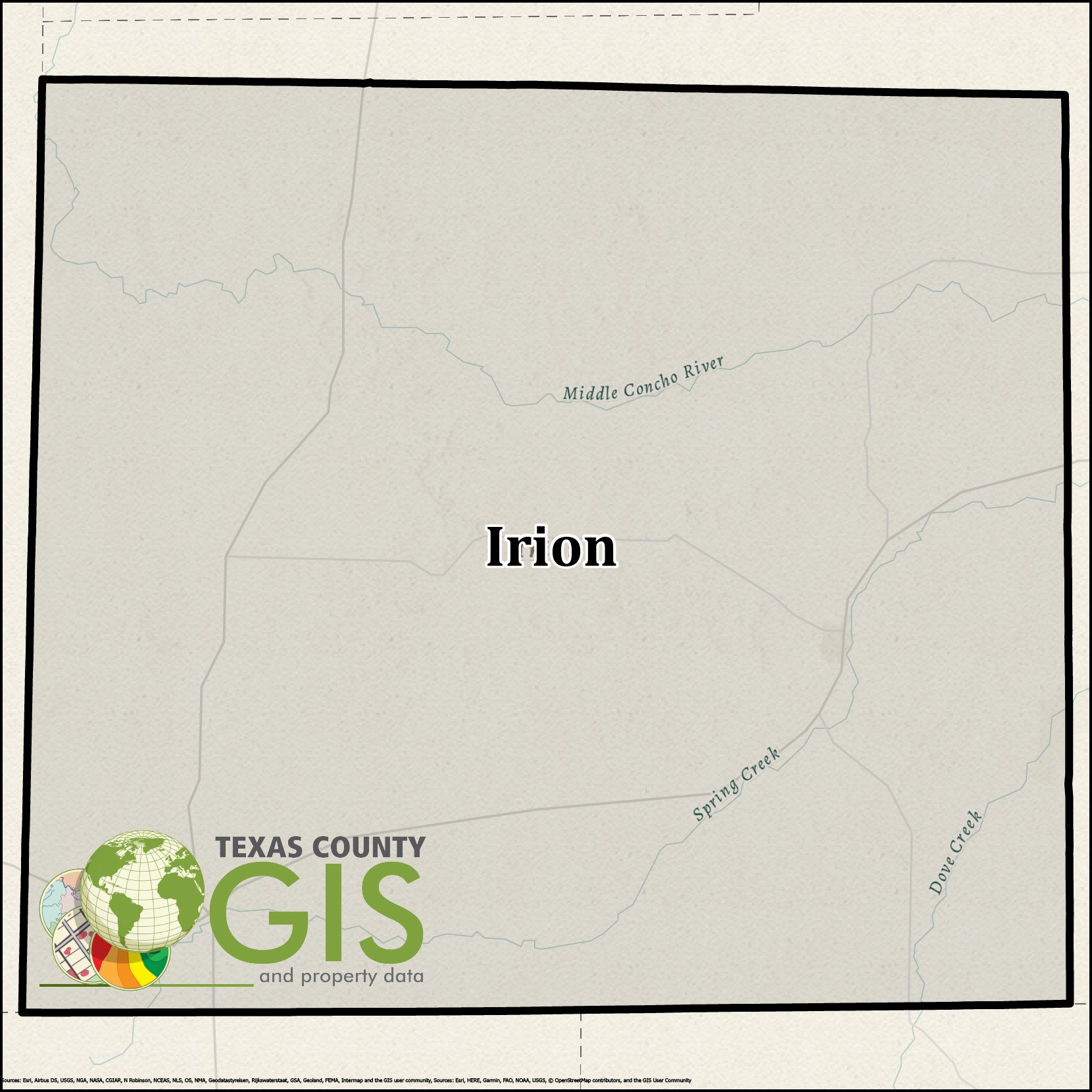 Irion County, TX | GIS Shapefile & Property Data
