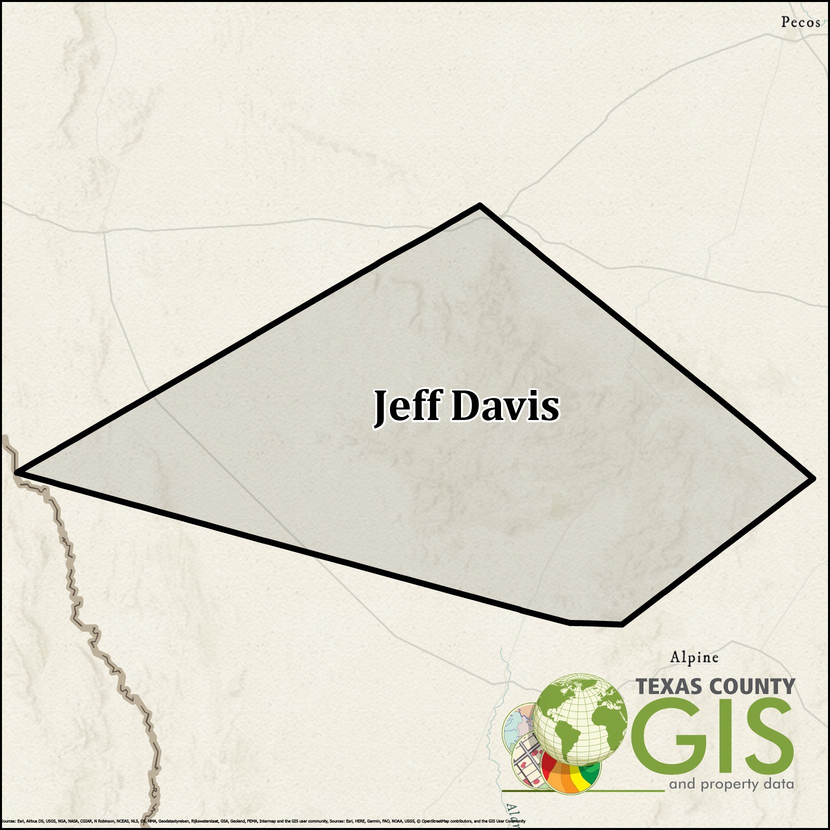 Jeff Davis County GIS Shapefile and Property Data - Texas County GIS Data