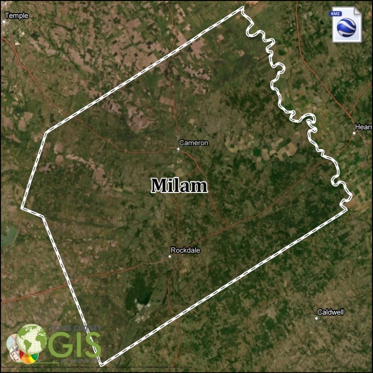 Milam County KMZ and Property Data - Texas County GIS Data