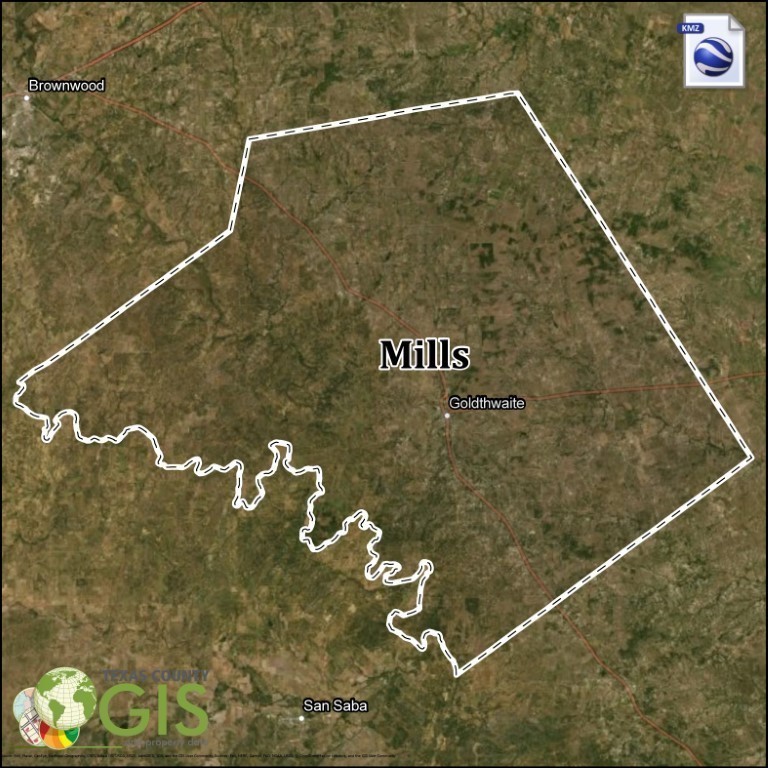 Mills County KMZ and Property Data - Texas County GIS Data