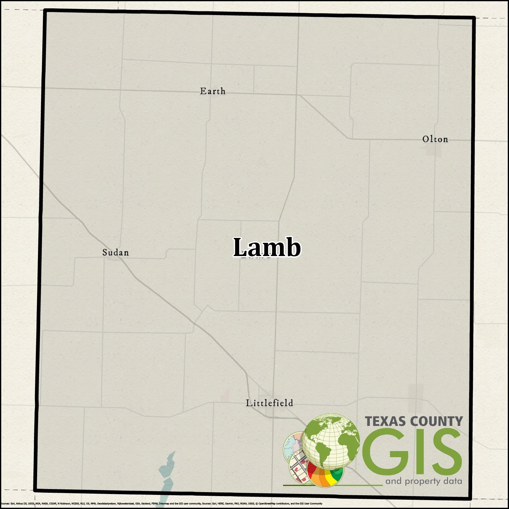 Lamb County, TX | GIS Shapefile & Property Data