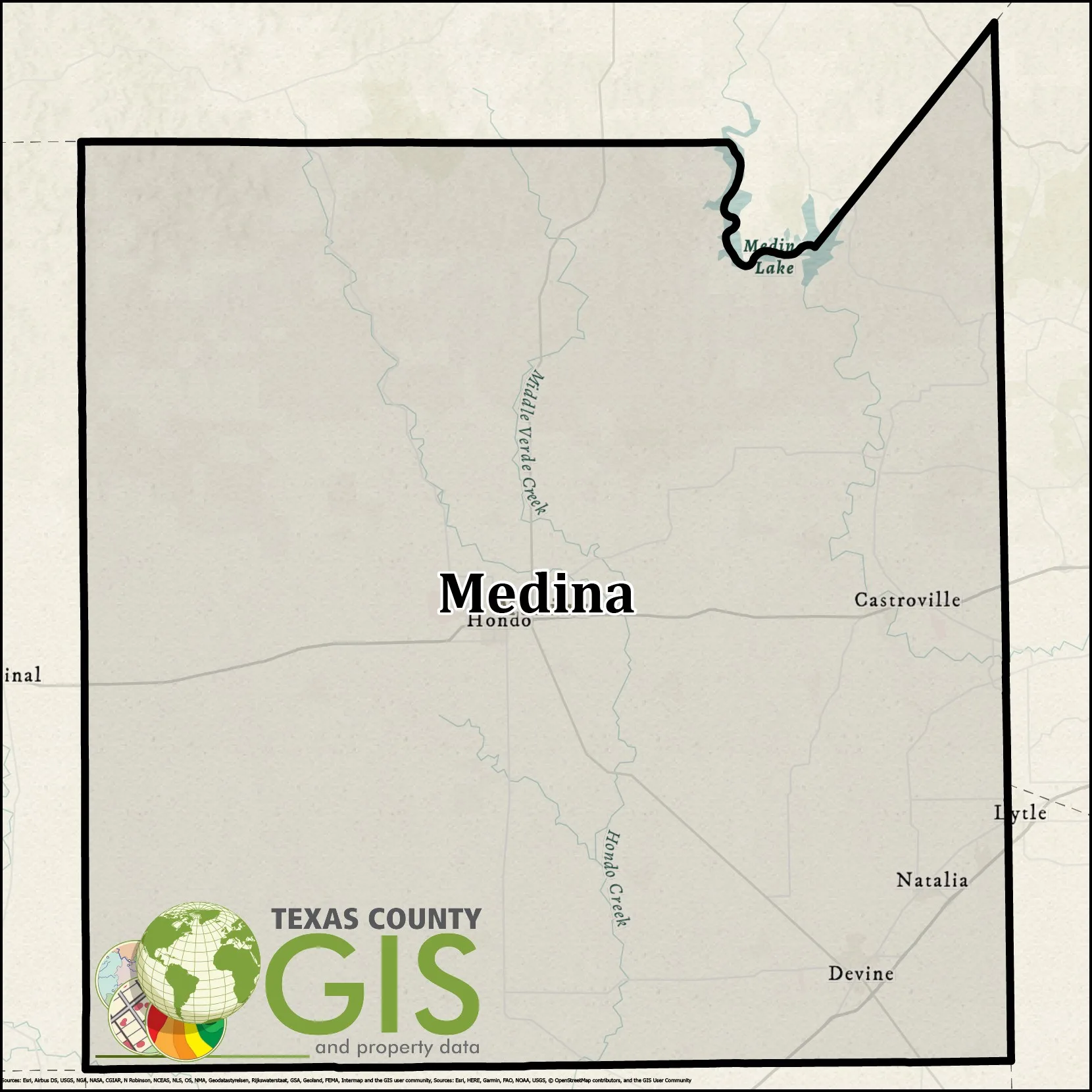 Medina County Map