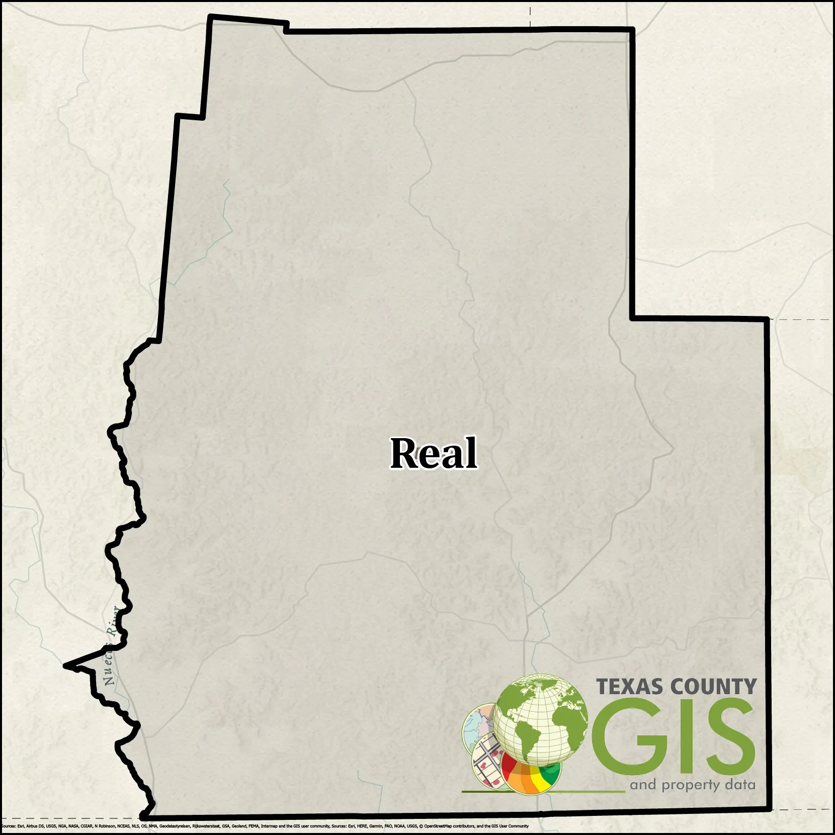 Real County, TX | GIS Shapefile & Property Data