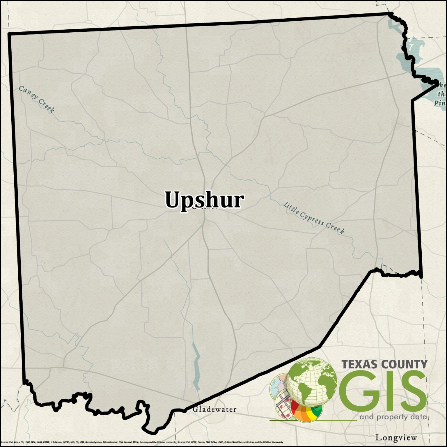 Upshur County, TX | GIS Shapefile & Property Data