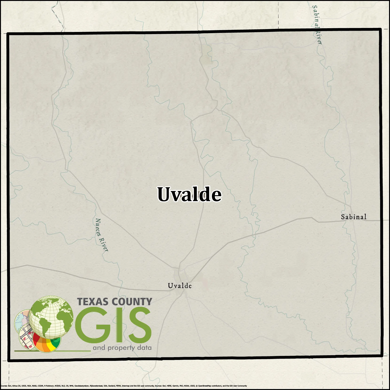 Uvalde County, TX | GIS Shapefile & Property Data