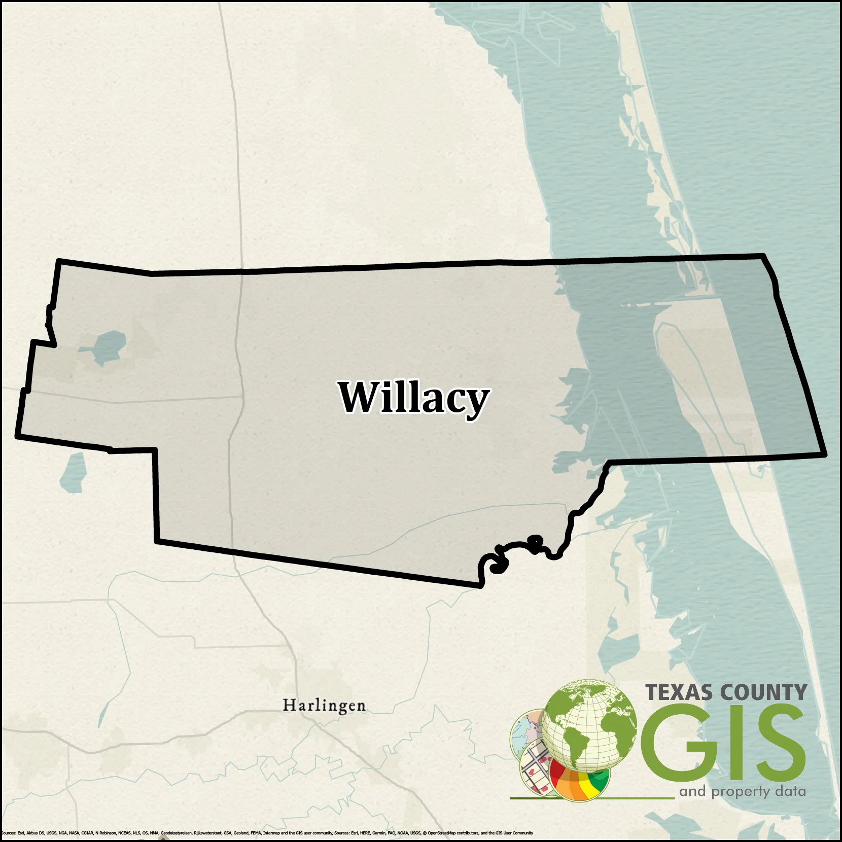 Willacy County, TX | GIS Shapefile & Property Data